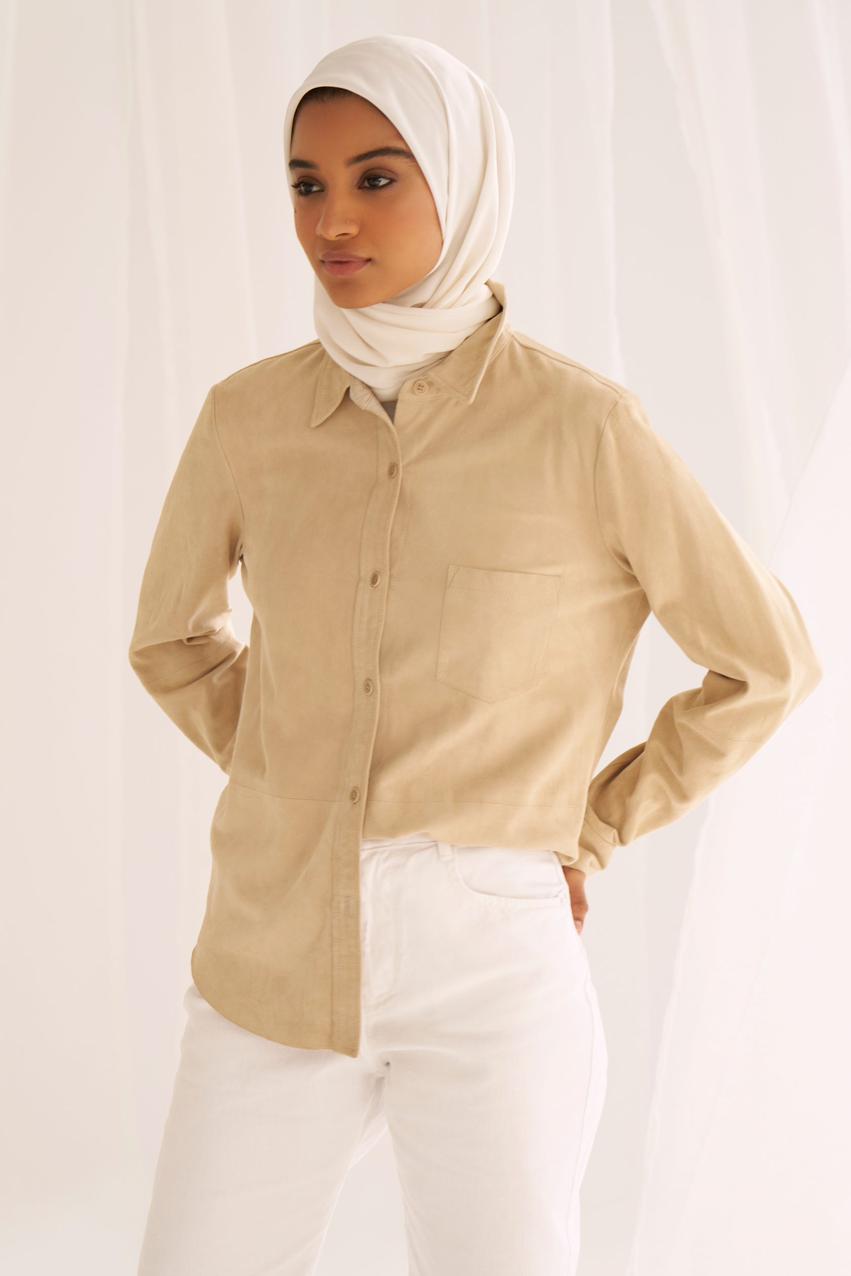 Ivory Chiffon Hijab – Haute Hijab